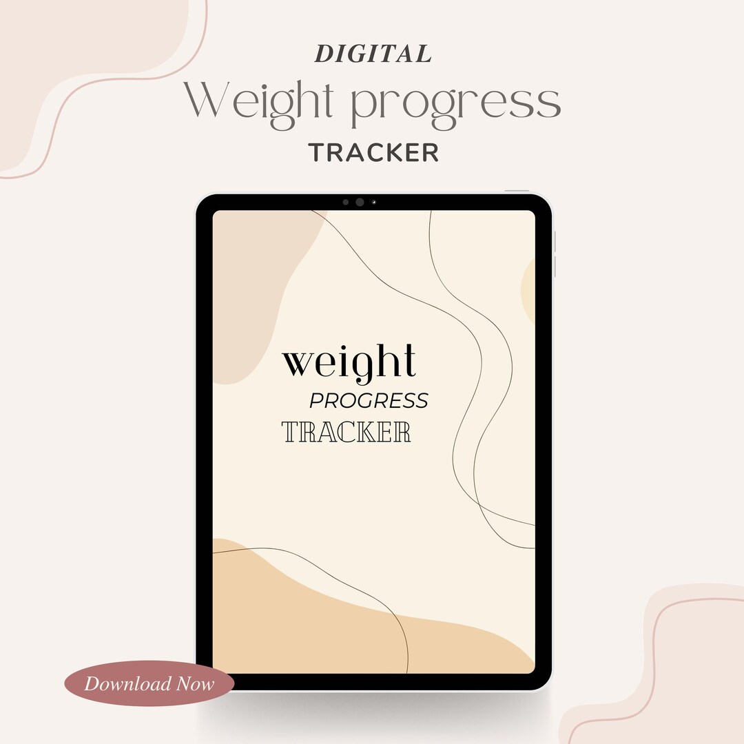 Digital Weight Tracker, Weight Loss Tracker, Weight Planner, Minimalist ...