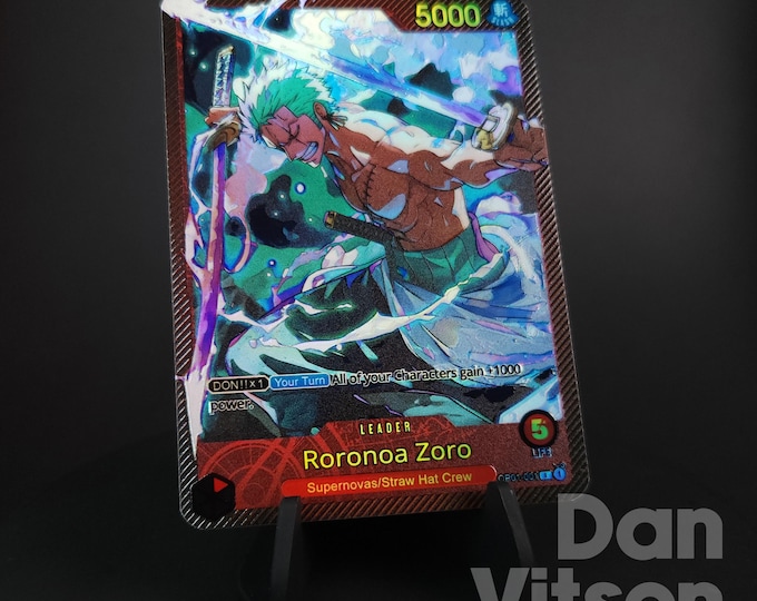 One Piece Roronoa Zoro Custom Leader OP01-001 Red Card Game #2 - Etsy