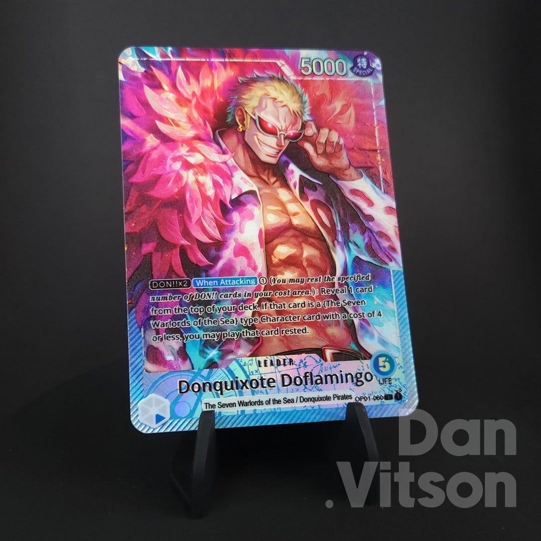 One Piece Donquixote Doflamingo Custom Leader OP01-060 Blue Card Game ...