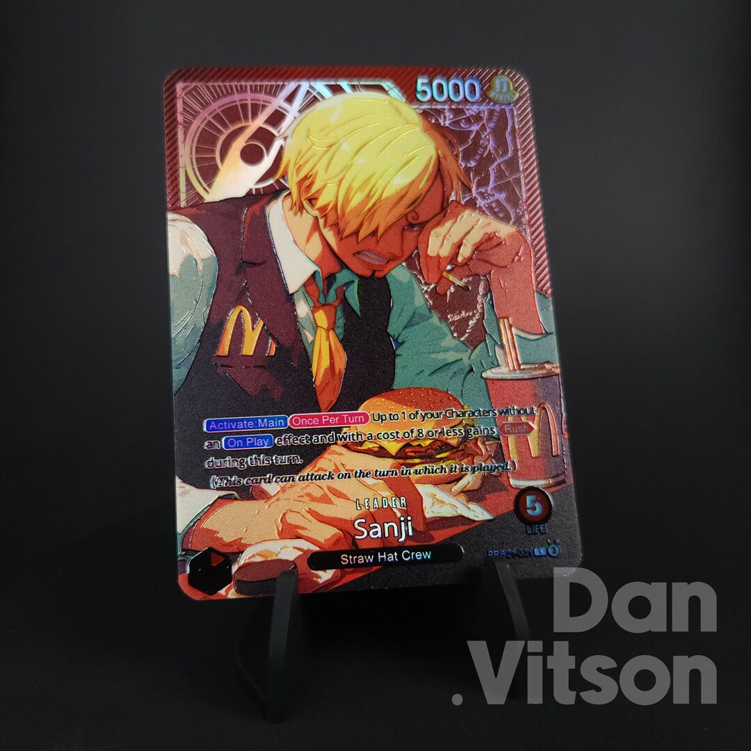 One Piece Sanji Custom Leader PRB01-001 Red Card Game - Etsy