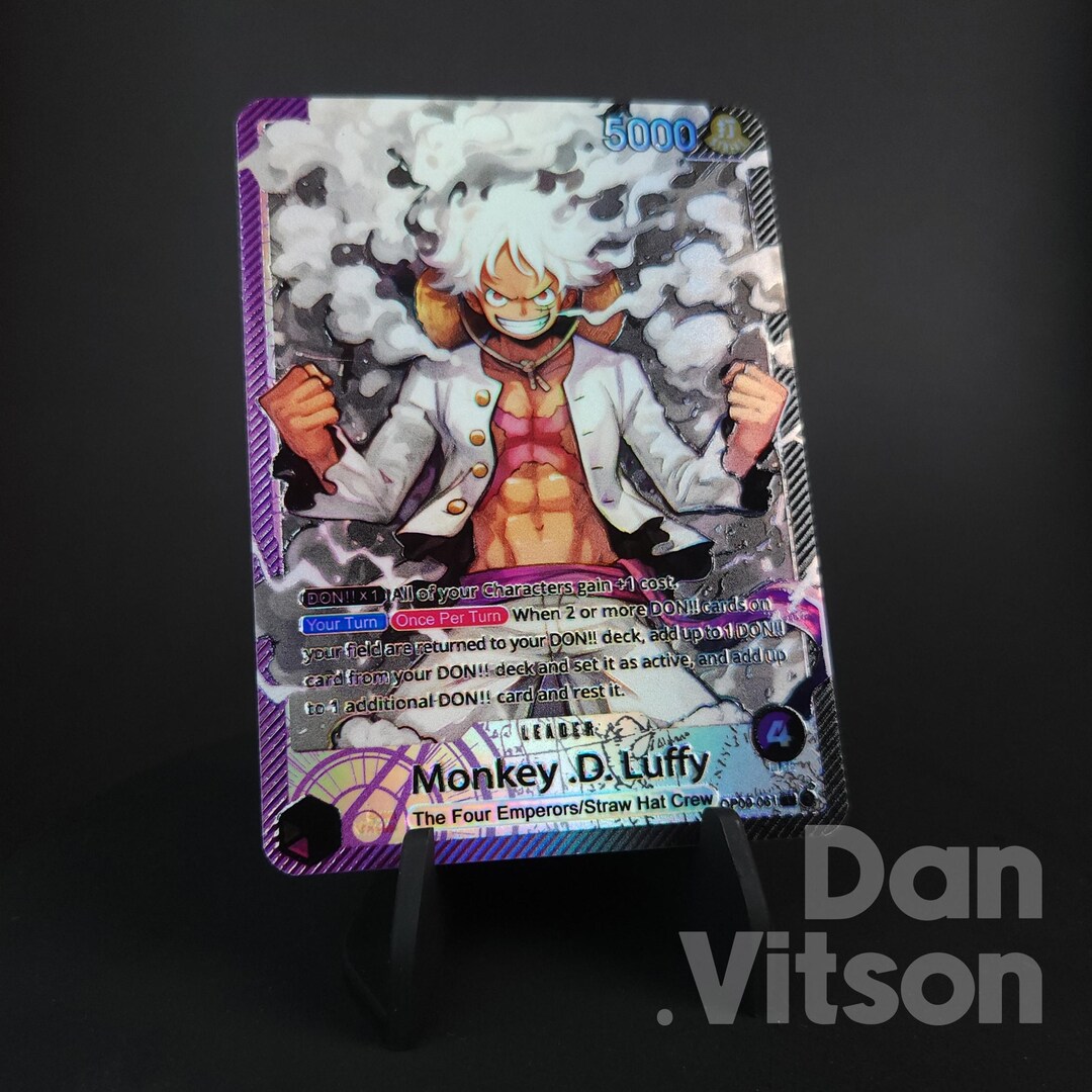 One Piece Monkey .D. Luffy Custom Leader OP09-061 Black Purple Card ...