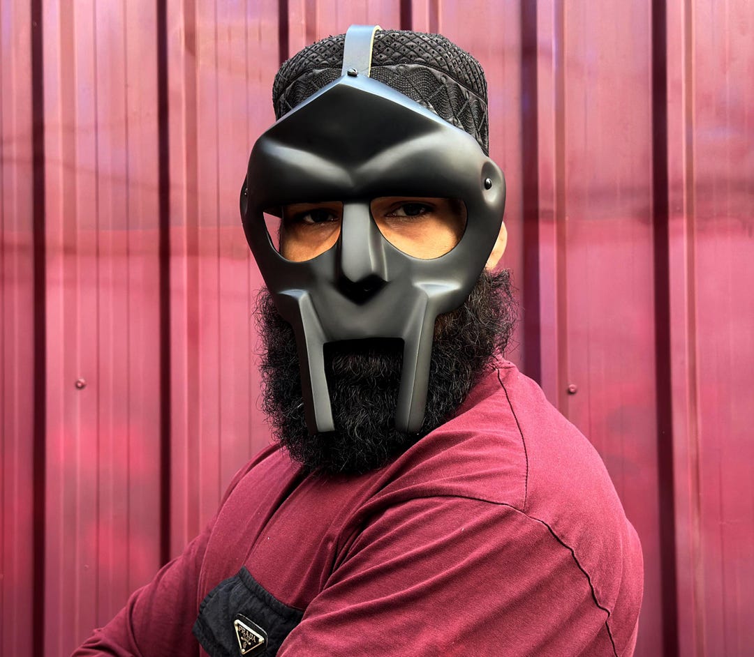 Metal MF Doom Mask – Cosplay Prop | Rapper Mask | Villain Face Mask ...