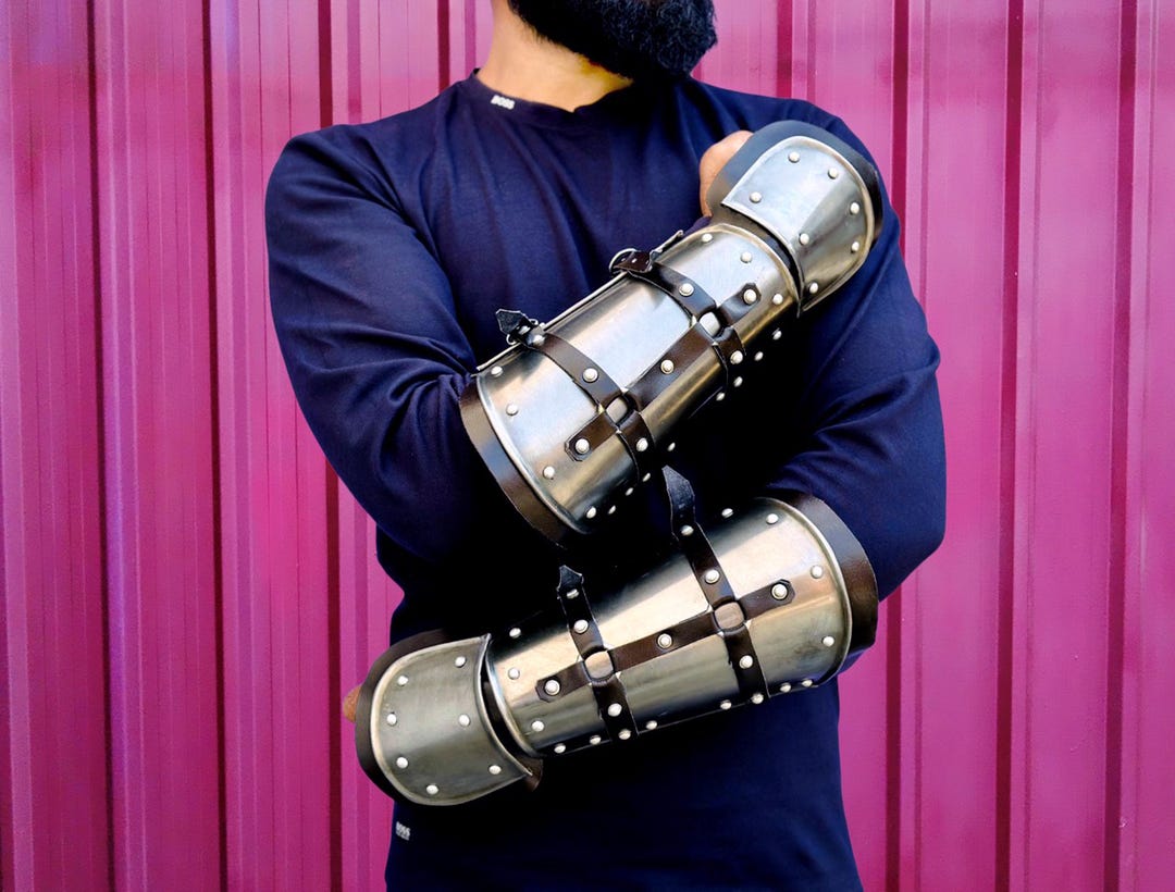 Medieval Witcher Cosplay Bracers – Handmade Steel Gauntlets Gloves ...