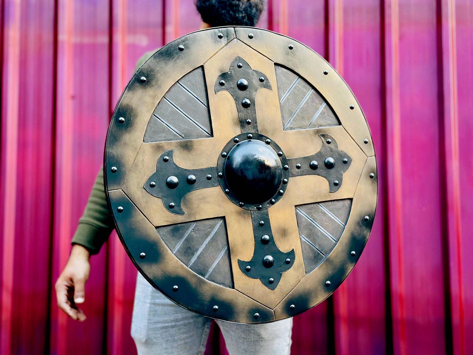 Medieval Viking Wooden Shield | Viking Shield | Cosplay LARP Role Play ...
