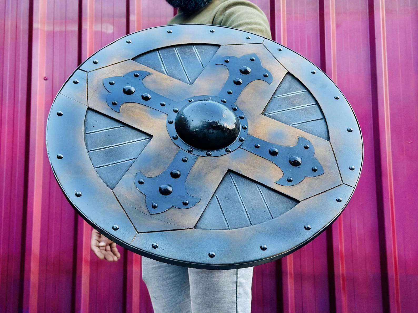 Medieval Viking Wooden Shield | Viking Shield | Cosplay LARP Role Play ...
