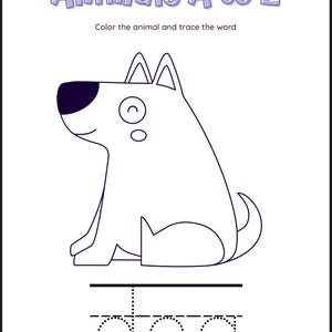 Animal Alphabet Coloring Book for Kids - 26 Pages Printable Activity ...