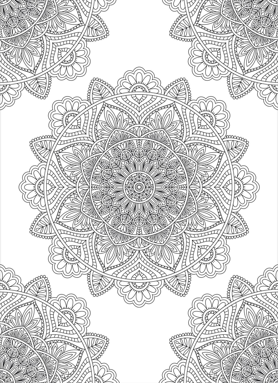 20 High-resolution Mandala Digital Prints, Printable Coloring Pages ...