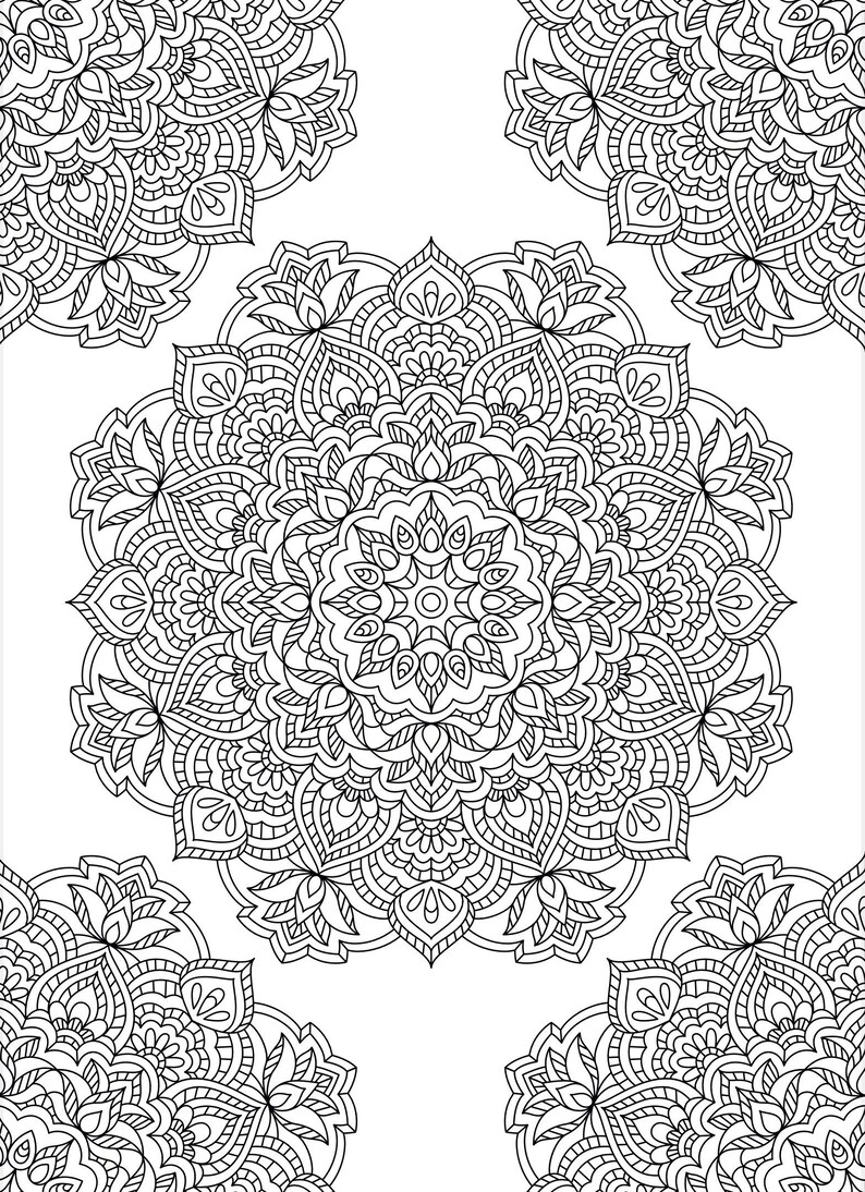 20 High-resolution Mandala Digital Prints, Printable Coloring Pages ...