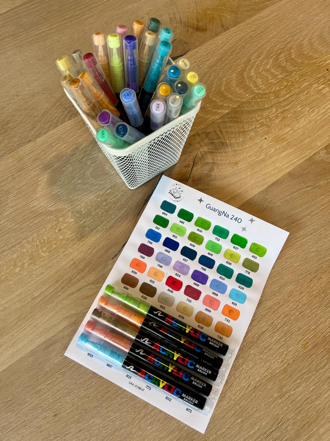 240 Guangna Numbered Color Chart - 2 Pdfs 1x the 240 Numbered 1x Only ...