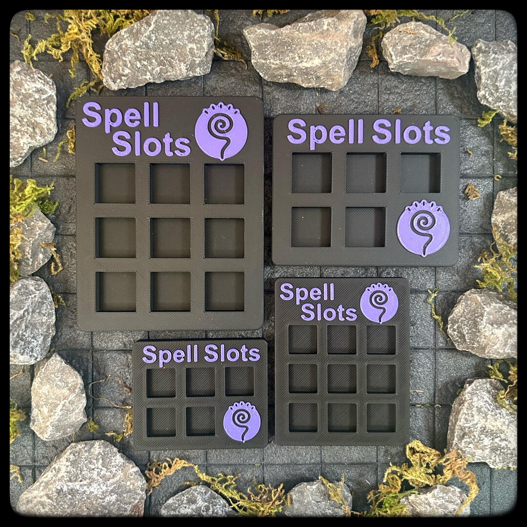 3D Printed Dnd Spell Tracker – Full or Half Caster, D6 Dice Included - Etsy
