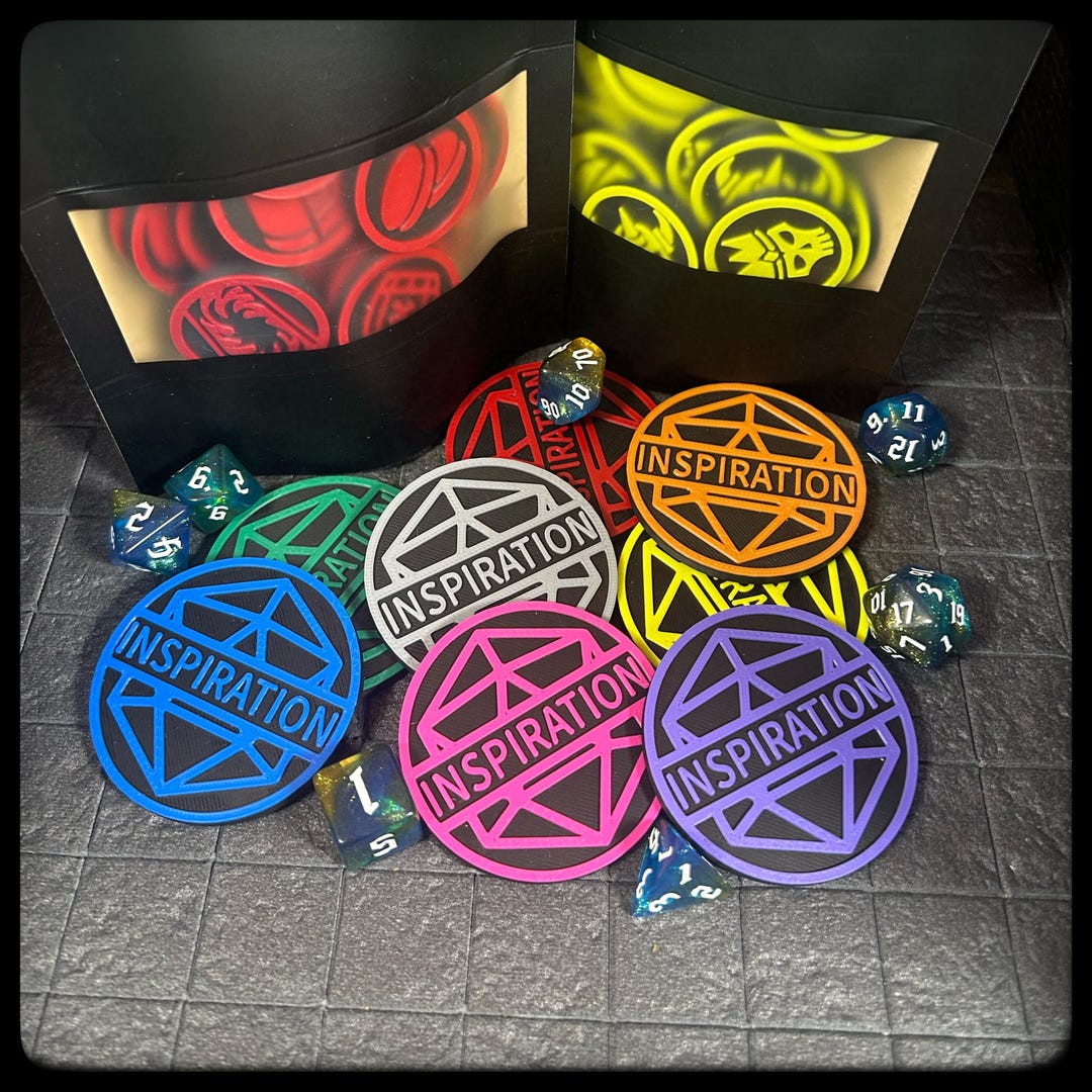 3D Printed Dnd Inspiration Tokens, Dungeon Master Rewards - Etsy