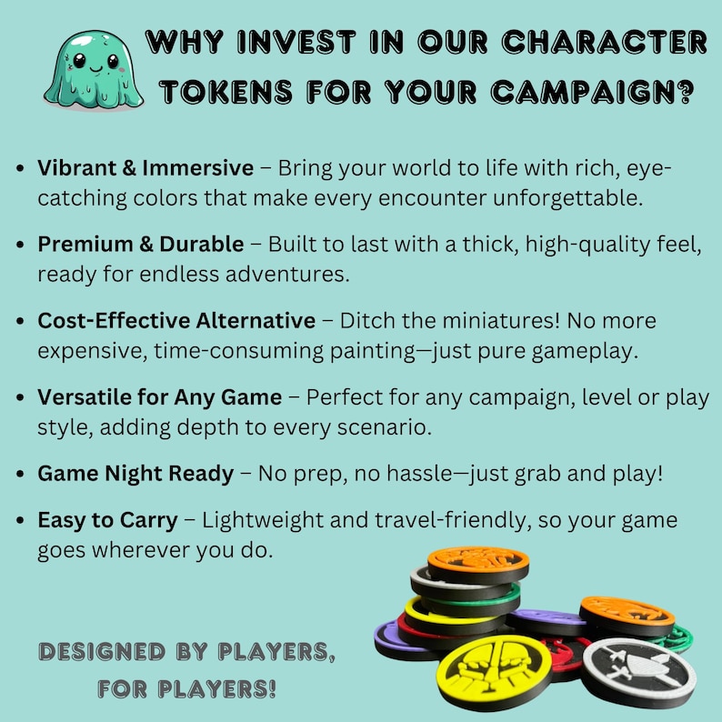 Dnd Bardic Inspiration Tokens. 3D Printed for Bard Characters in Dnd ...