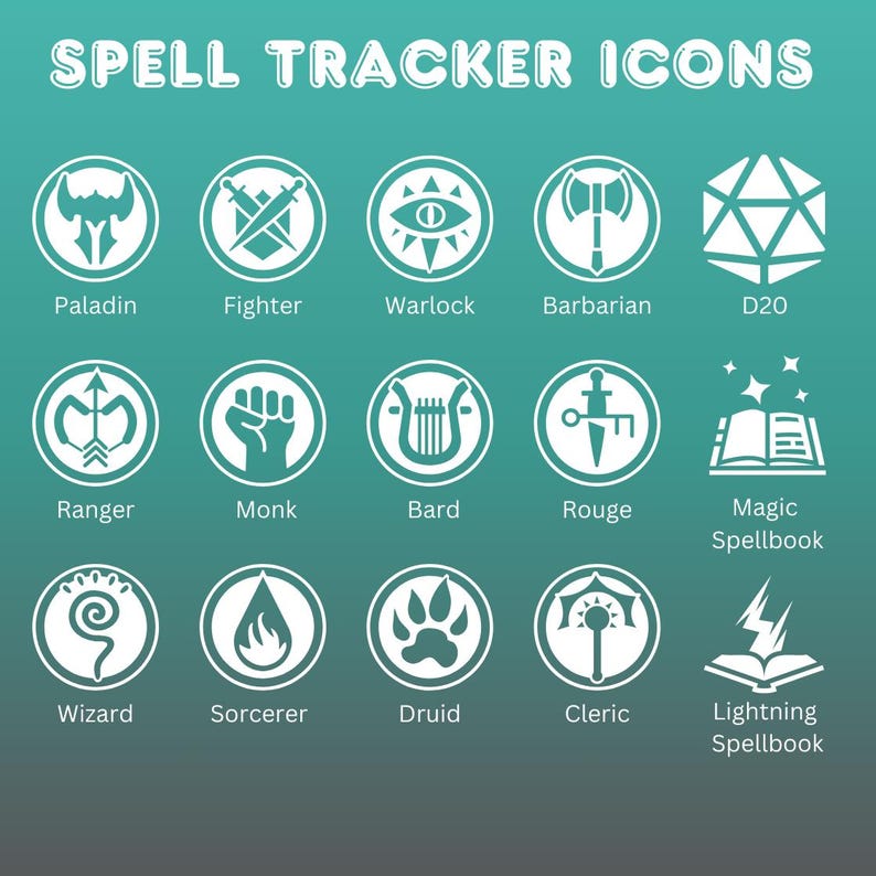 3D Printed Custom Dnd Spell Tracker With D6 Dice - Etsy
