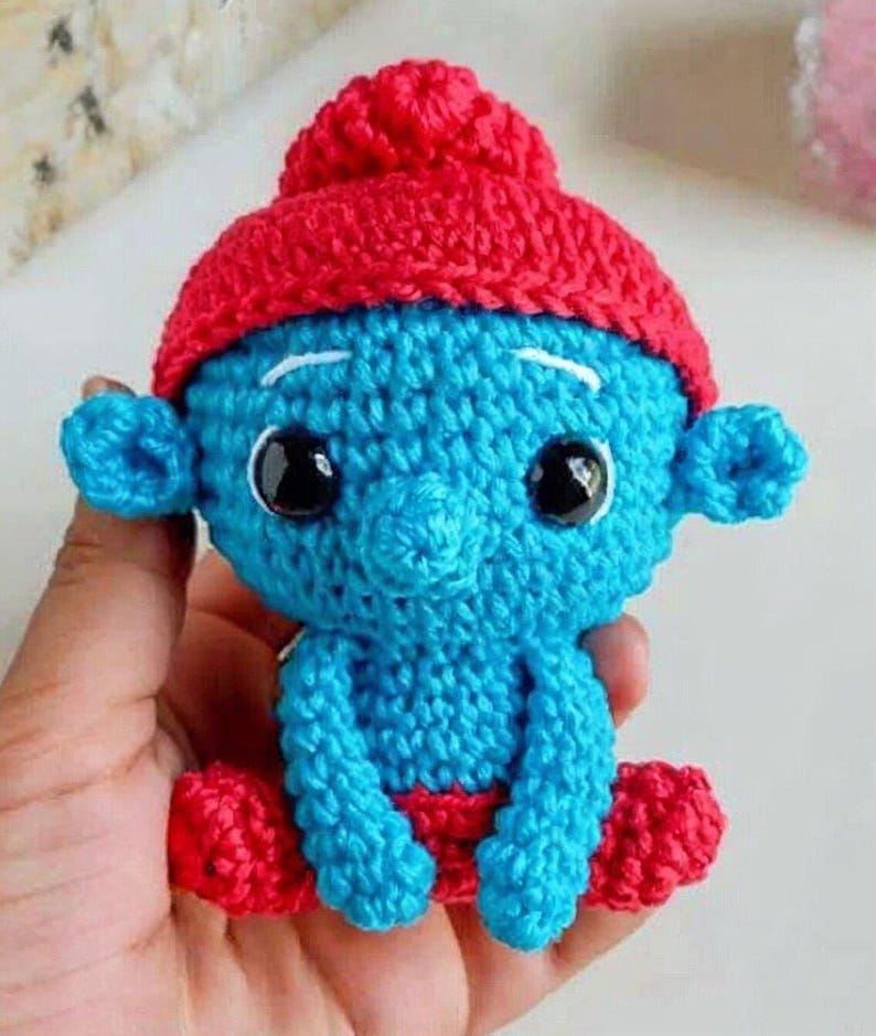 Crochet the Smurfs Amigurumi Pattern – Cute Blue Characters PDF Toy Set ...