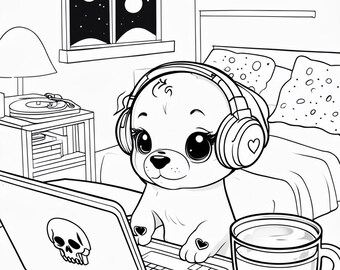 Pups in the City Coloring Pages, 40 Images, Instant Download, Printable ...