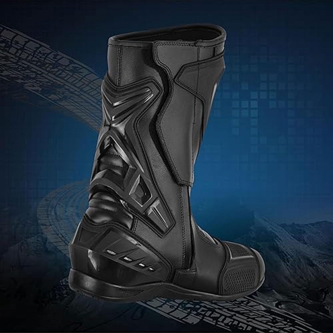 Original Men's Leather Motorcycle Boots Waterproof Motorbike Shoes ...