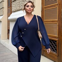 Modest Formal Suit,satin Suit,blazer and Pant Women Suit,dried Rose ...