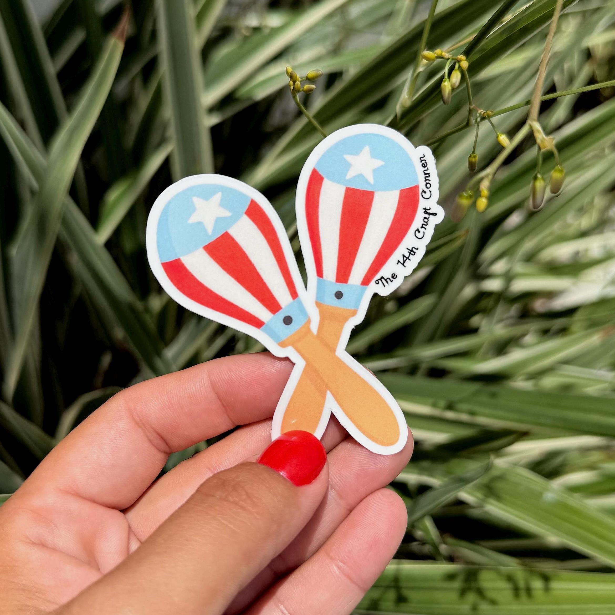Maracas De Puerto Rico Sticker/ Waterproof and Dust Resistant - Etsy