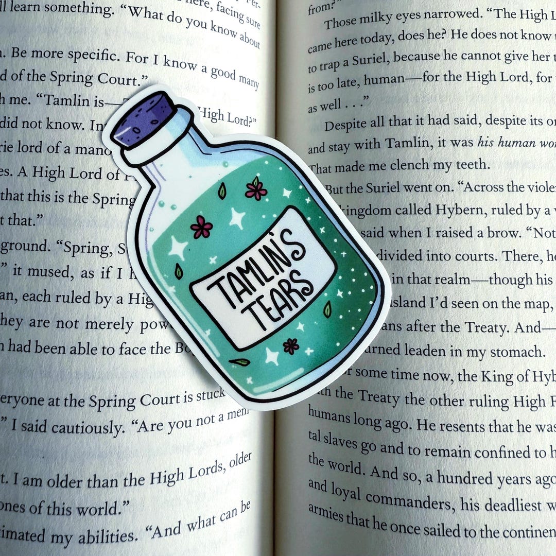 Tamlin's Tears ACOTAR Sticker: Waterproof Fantasy Book Decal - Etsy