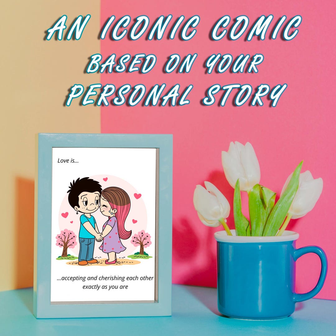 Comic Love Story, Personalized Gifts for Boyfriend, What is Love, Love ...