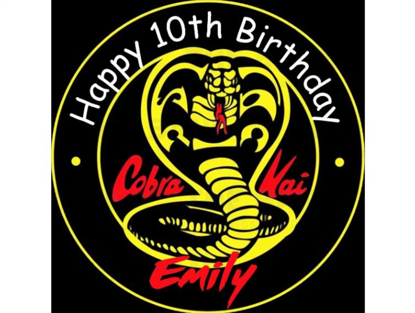 Cobra Kai Cake Topper Digital Download | Customizable & Resizable ...