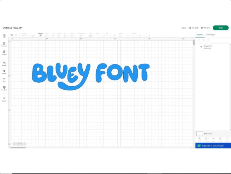 Bluey-inspired Cricut SVG & TFF Letters and Numbers Font Digital ...