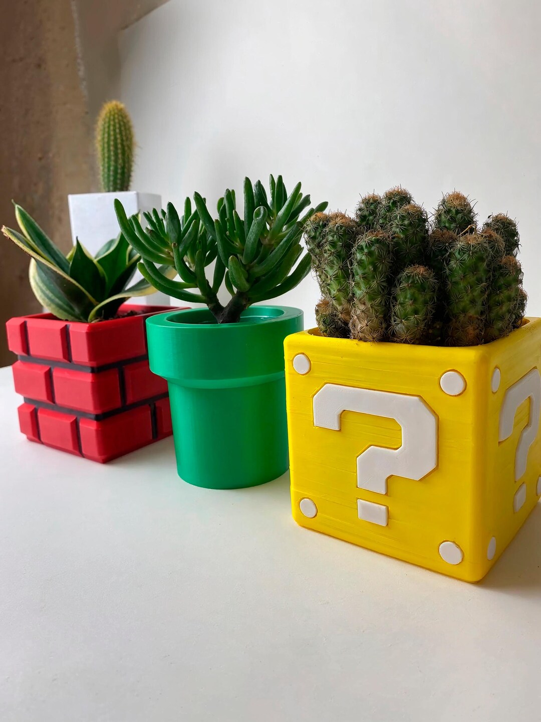 Super Mario Planters STL Files | 3D Printable Flower Pots | Mario Pipe ...