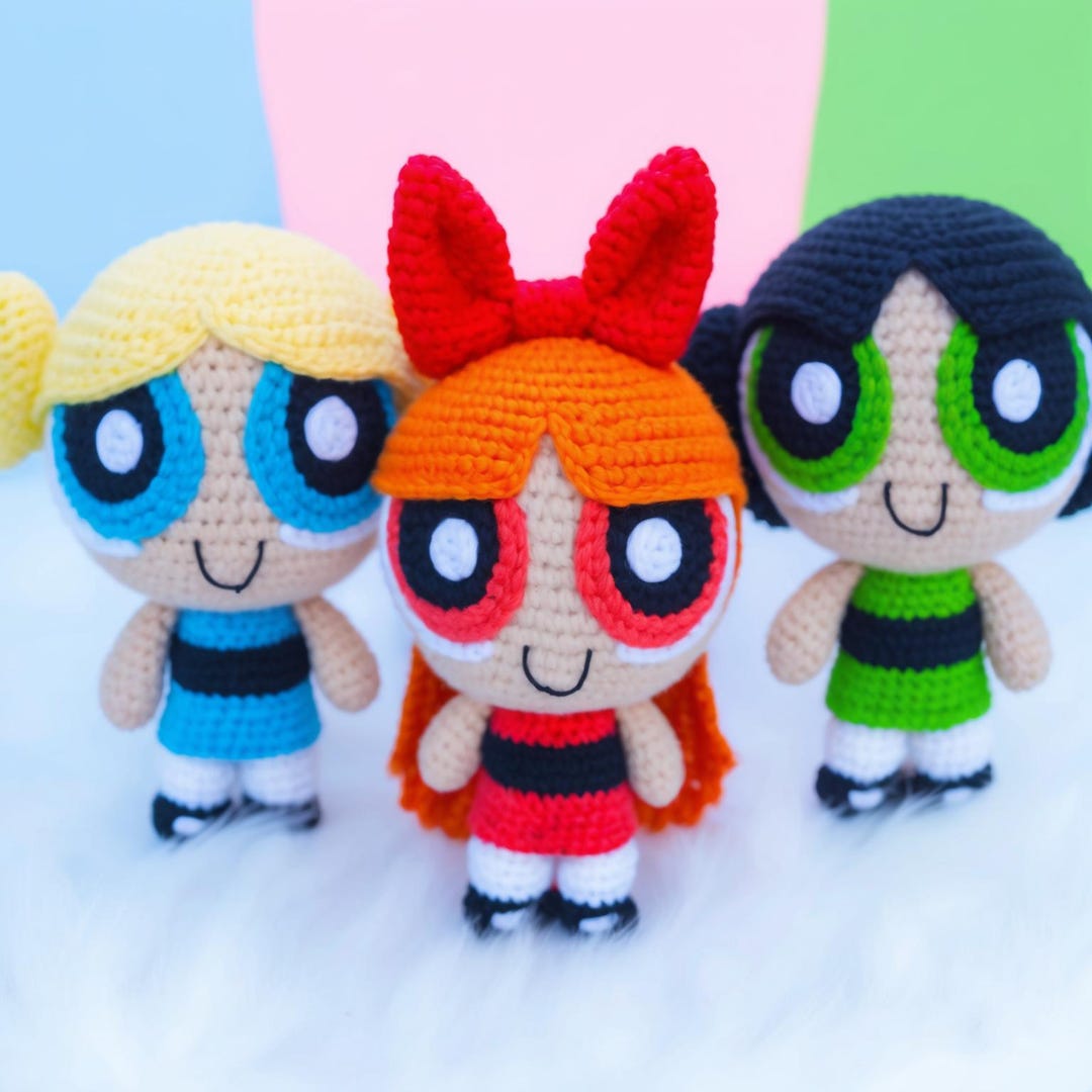 Knitting Pattern – Powerpuff Girls Crochet Plush | Amigurumi PDF ...