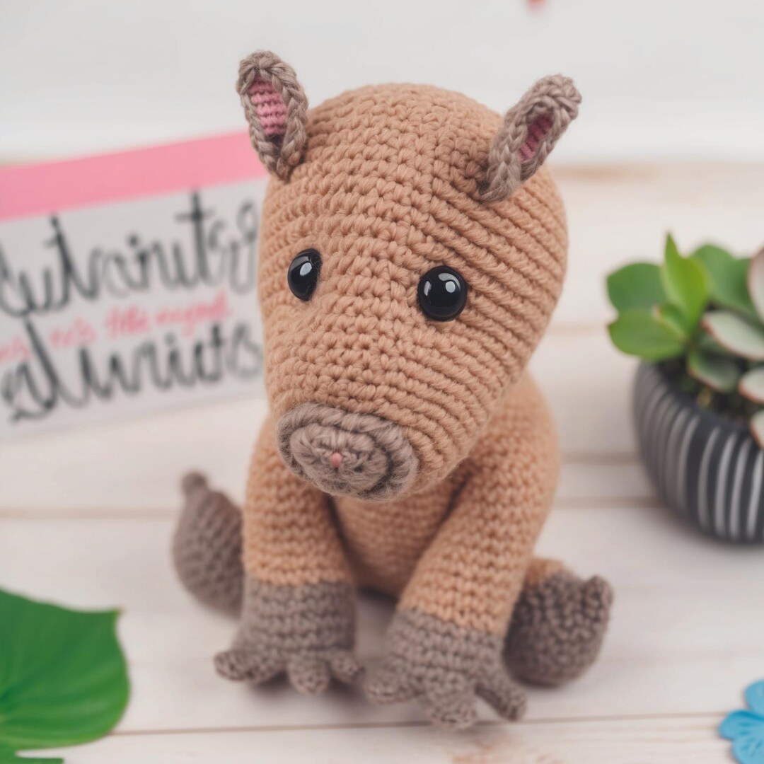 Knitting Pattern – Capybara Crochet Plush | Amigurumi PDF Tutorial Toy ...