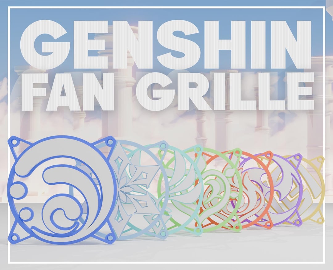 Genshin Impact Elemental Fan Grille / Fan Cover 120mm, 140mm - Etsy
