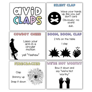 AVID Clap Posters for Any Grade | Back to School Classroom Decor | Fun ...