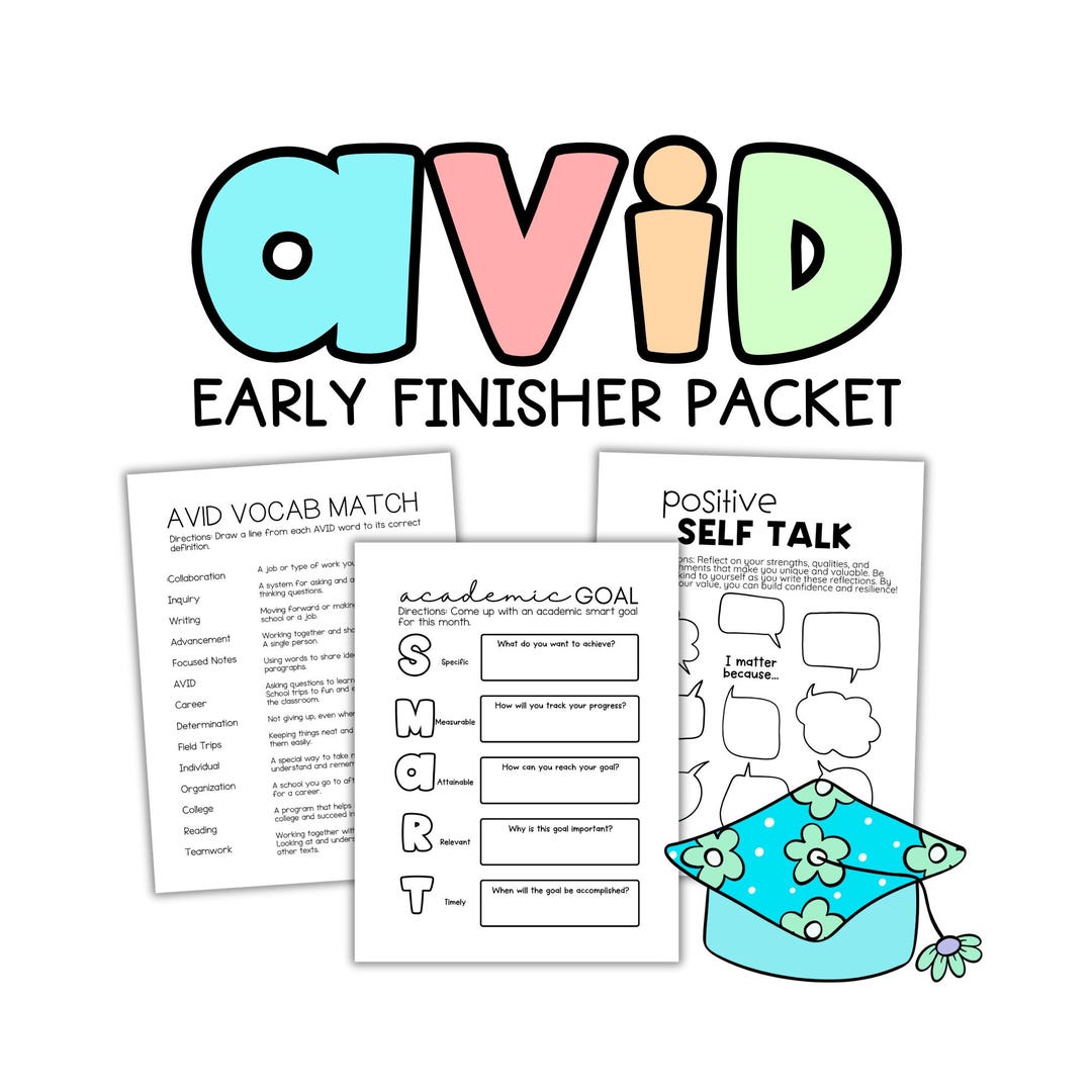 AVID Early Finisher Packet | Academic Enrichment Activities | College ...