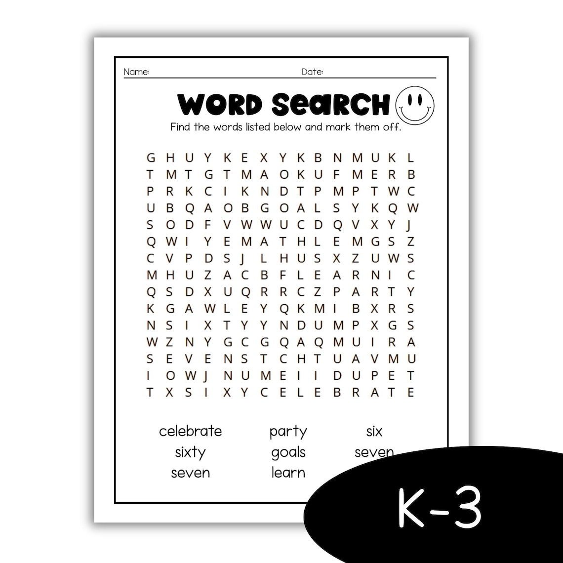 67th Day of School Word Search | 6 7 Trend Activity | Printable ...