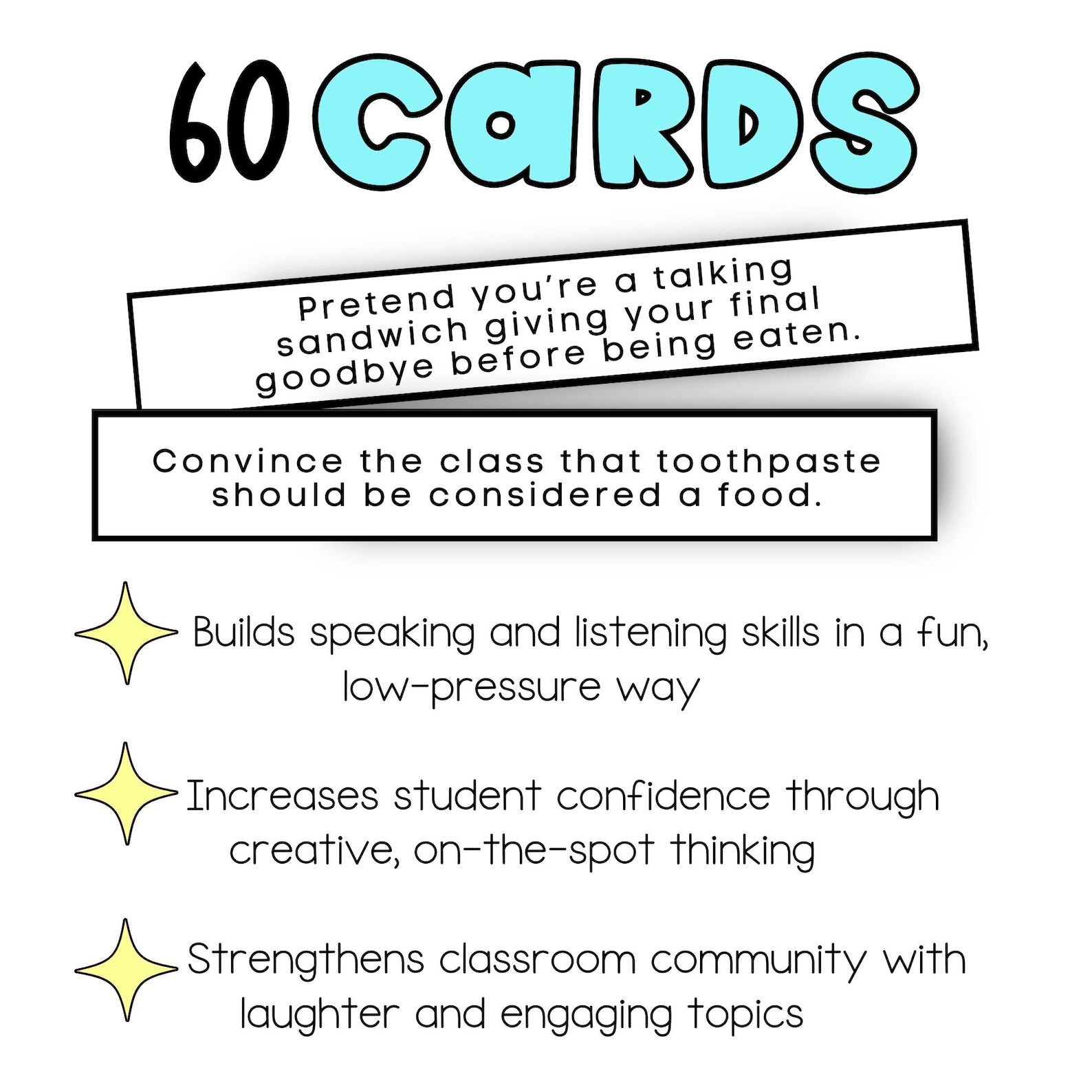 Funny Fishbowl Speech Cards for Students | 60 Public Speaking Prompts ...