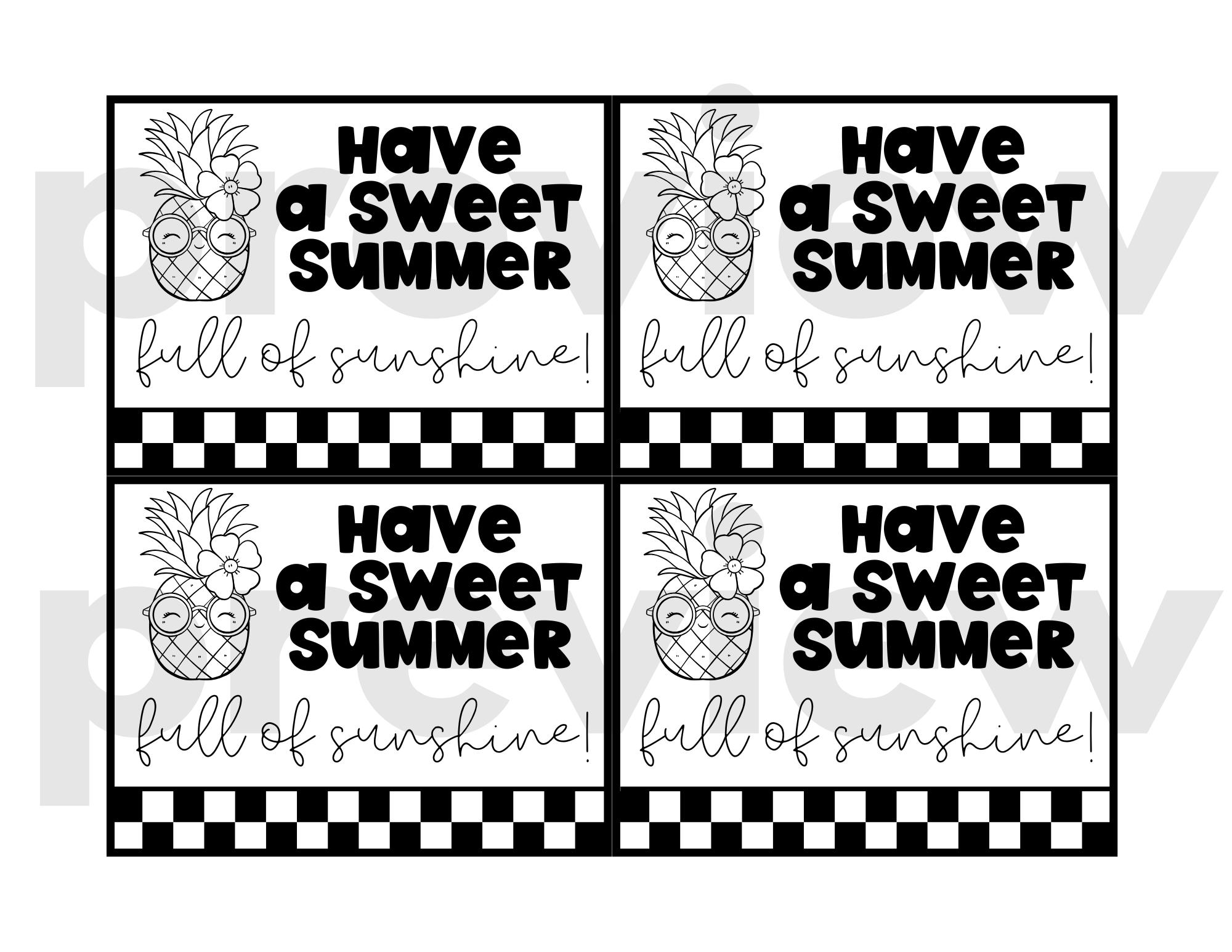 Beach Theme End-of-year Gift Tags | Tropical Summer Student & Staff ...