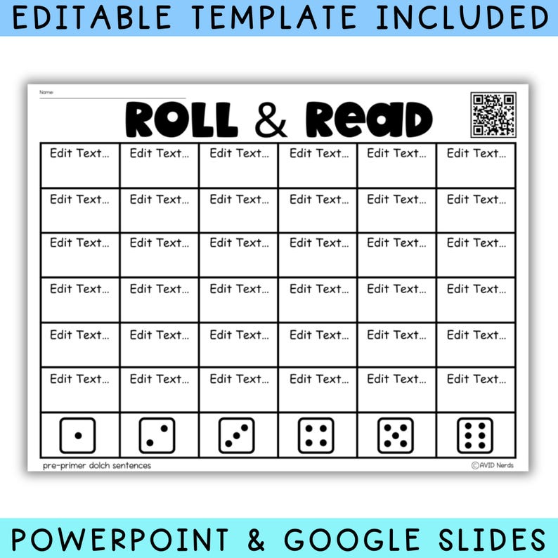 Third Grade Dolch Sight Word Fluency Sentences Worksheets | Roll and ...