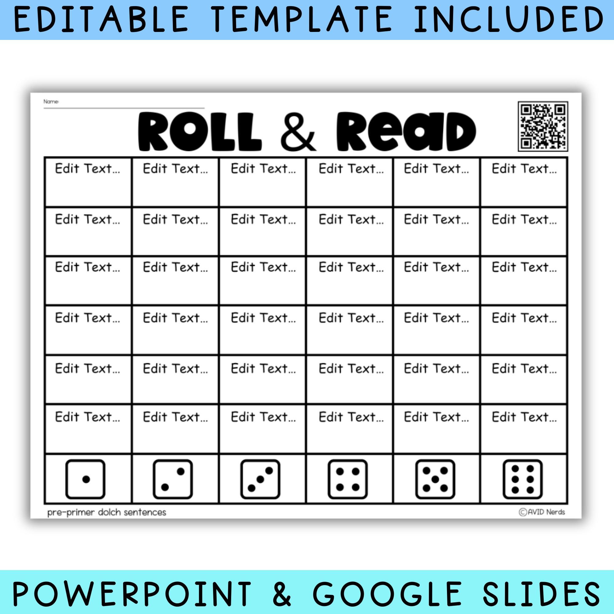 Third Grade Dolch Sight Word Fluency Sentences Worksheets | Roll and ...