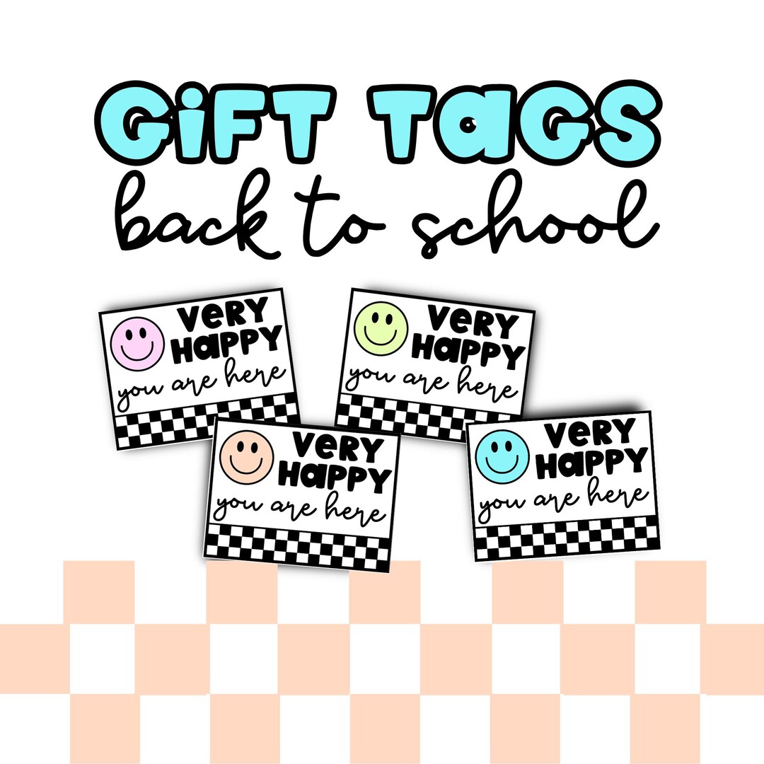 Back to School | Meet the Teacher Gift Tags | Preppy Checkered - Etsy