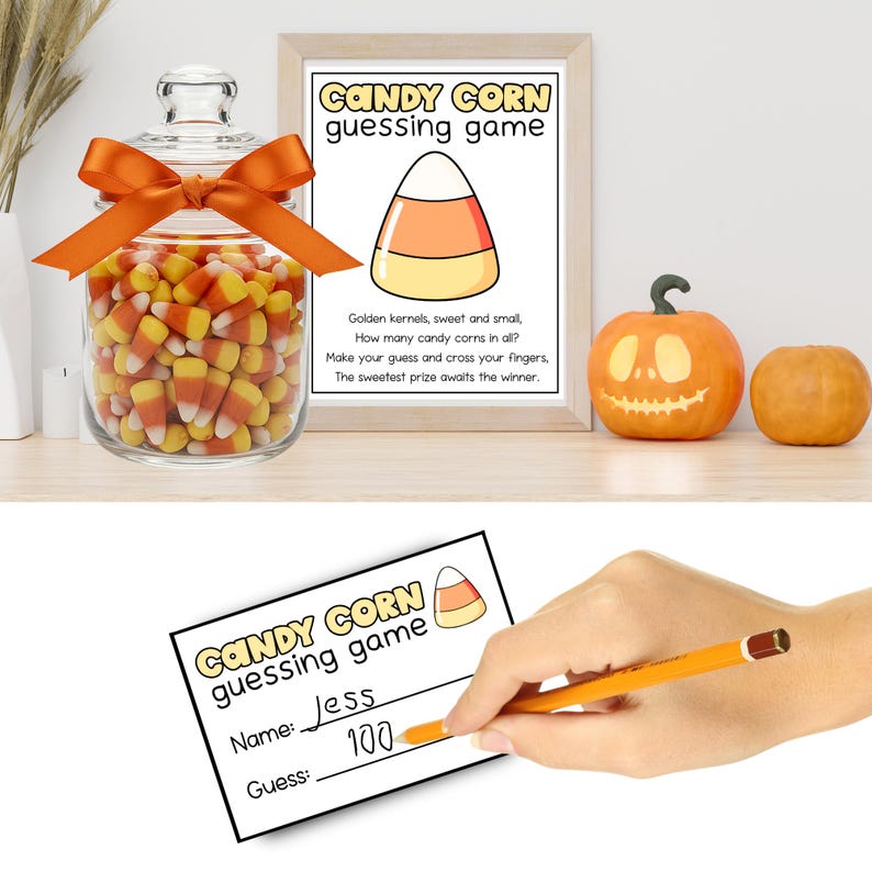 Candy Corn Guessing Game Printable | Halloween Party Game | Fall ...