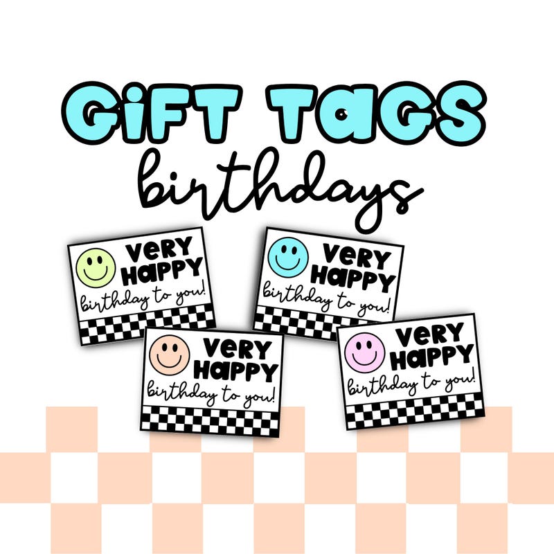 Happy Birthday Tags - Etsy