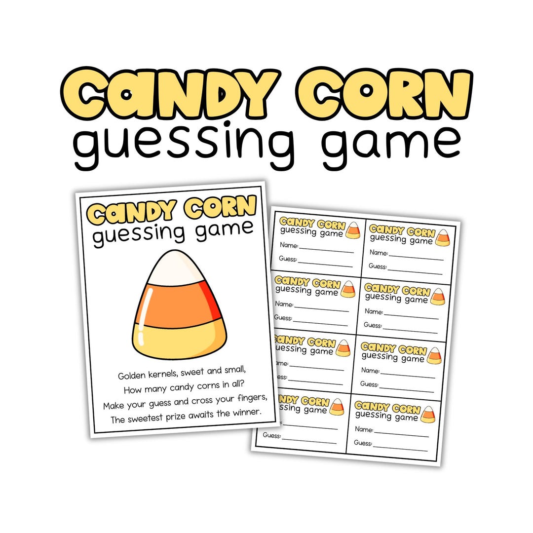 Candy Corn Guessing Game Printable | Halloween Party Game | Fall ...