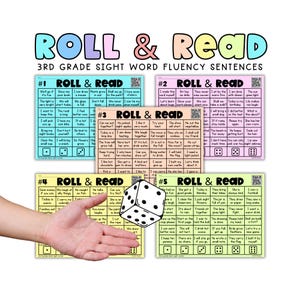 Third Grade Dolch Sight Word Fluency Sentences Worksheets | Roll and ...
