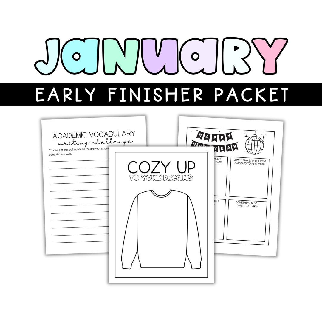 January and Early Finisher Activities | College & Career Readiness ...