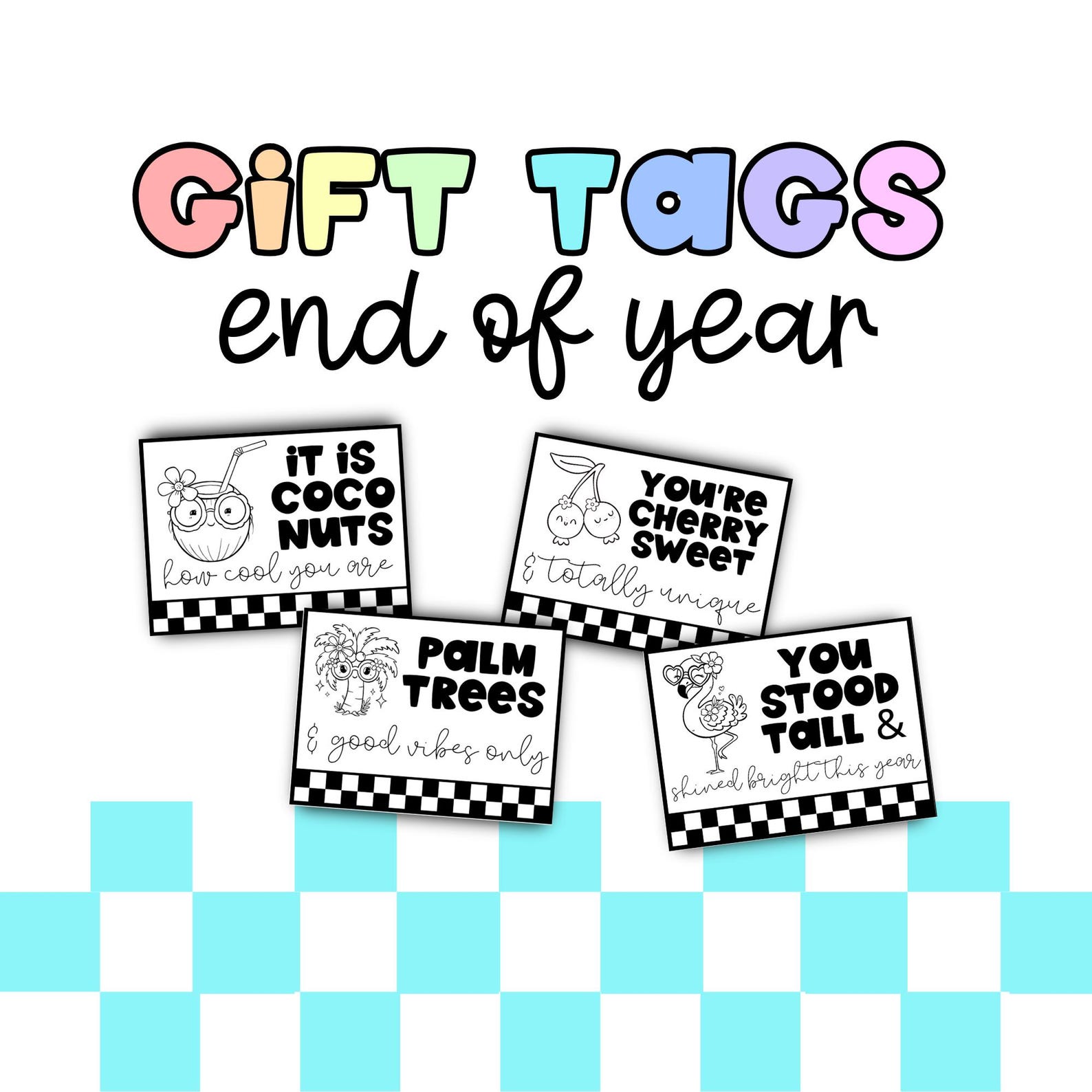 Beach Theme End-of-year Gift Tags | Tropical Summer Student & Staff ...