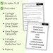 College Research One-pager Template: Editable Canva Project (PDF) - Etsy