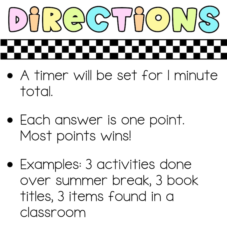 Back to School Think Fast Game | AVID Icebreaker Activity | Middle ...