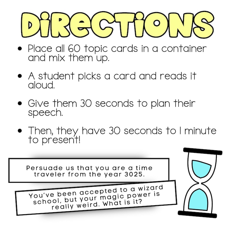 Funny Fishbowl Speech Cards for Students | 60 Public Speaking Prompts ...