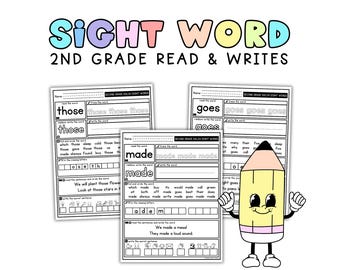 Second Grade Dolch High Frequency Sight Words | Read & Write Practice ...