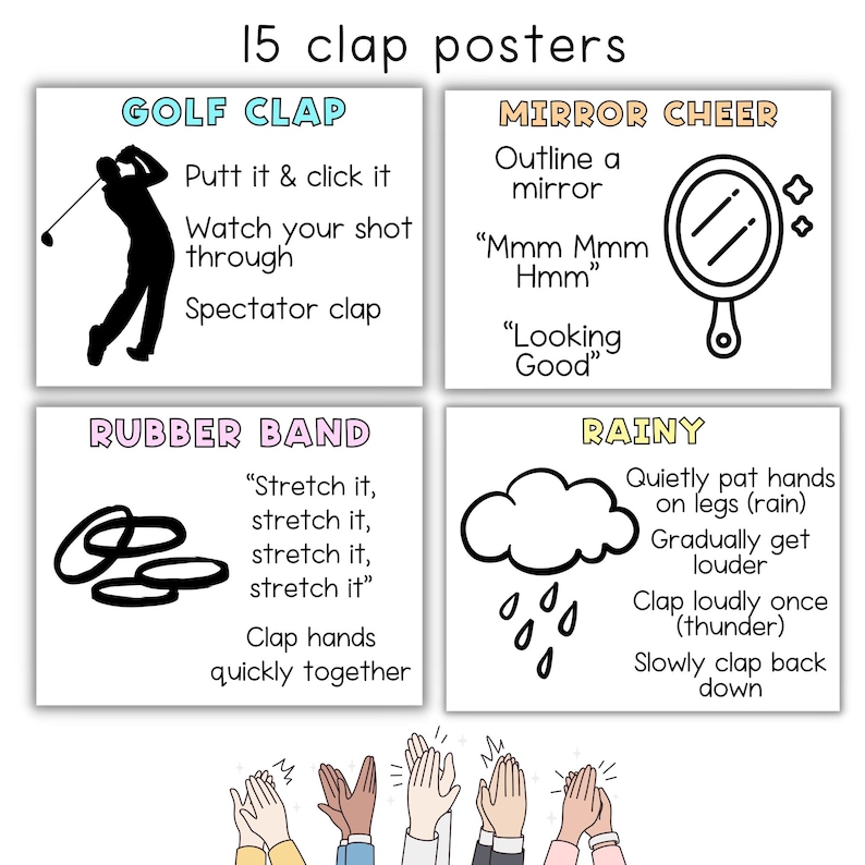 AVID Clap Posters for Any Grade | Back to School Classroom Decor | Fun ...