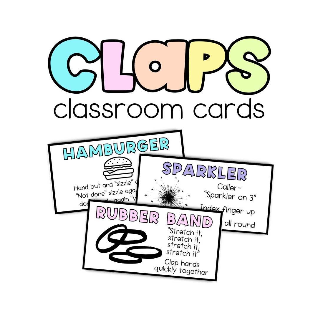 AVID Classroom Cheer Cards for Students – Positive Reinforcement Claps ...